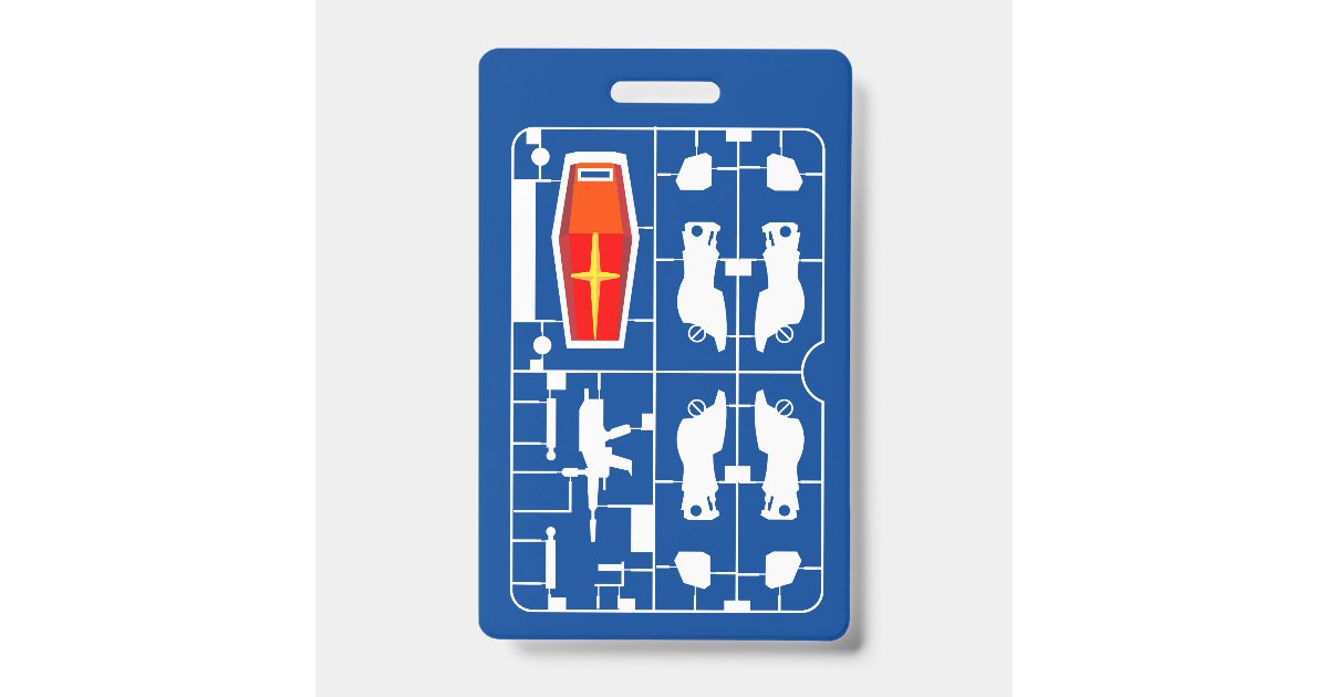 gundam rx 78 amuro ray gunpla builder runner hobby ID badge | Zazzle