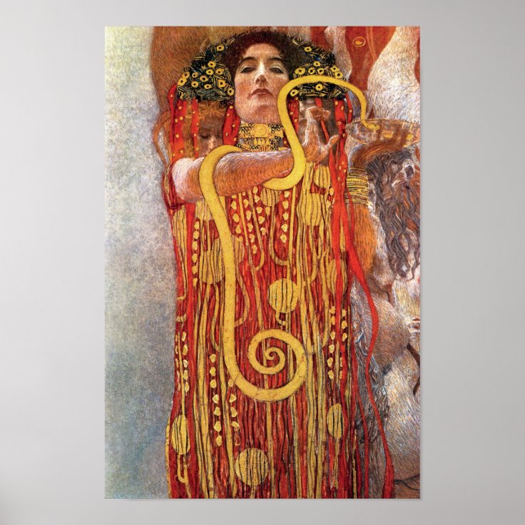 Gustav Klimt - Hygieia Medicine Goddess of Health Poster | Zazzle