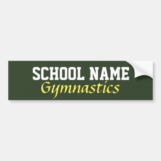 Gymnastics - Create Your Own School Spirit Bumper Sticker | Zazzle