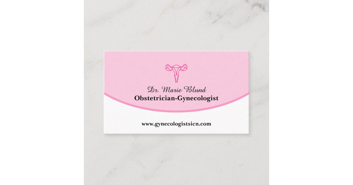 Gynaecologist Obstetrician OBGYN Card with QR Code | Zazzle
