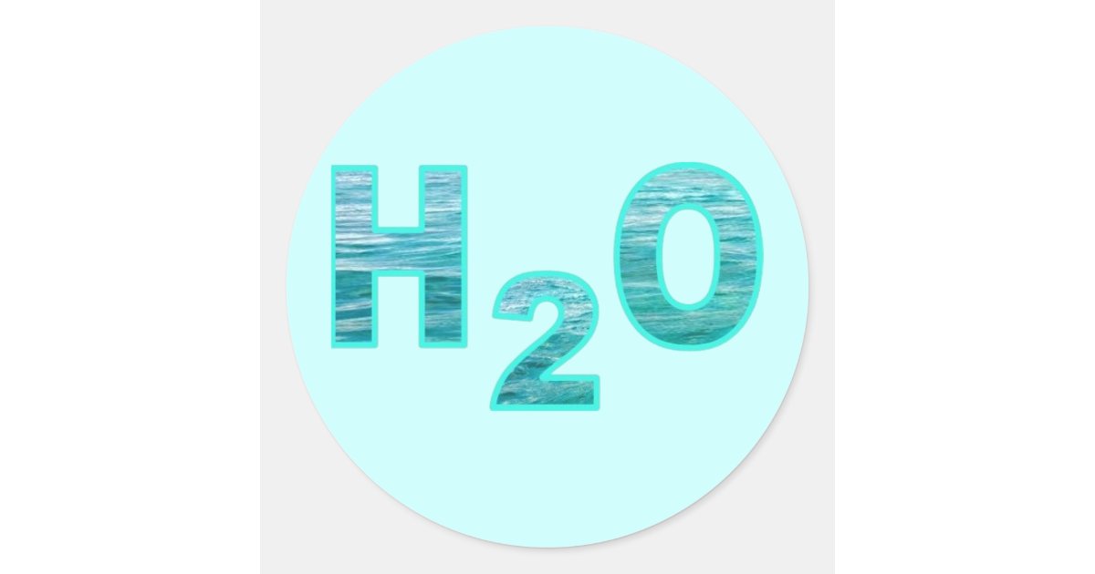 H2O CLASSIC ROUND STICKER | Zazzle