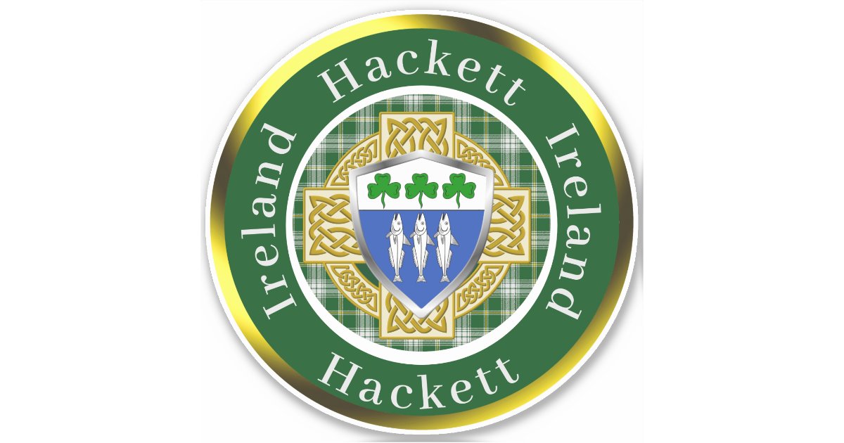 Hackett Shield & Celtic Cross Personalised | Zazzle