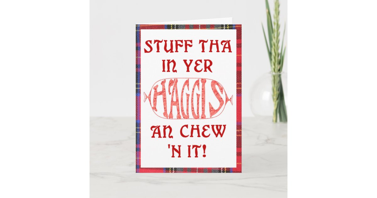 Haggis Funny Birthday card | Zazzle