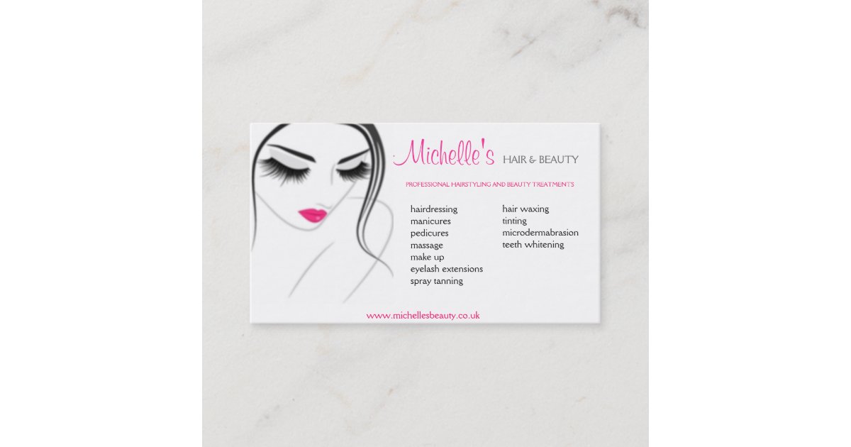 Hair & Beauty salon, business card design | Zazzle