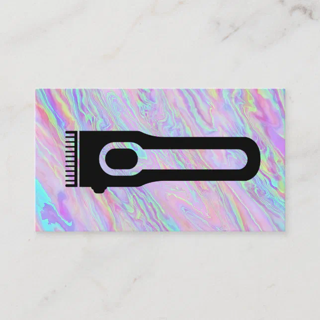 Hair Clipper | Rainbow Liquid Business Card | Zazzle
