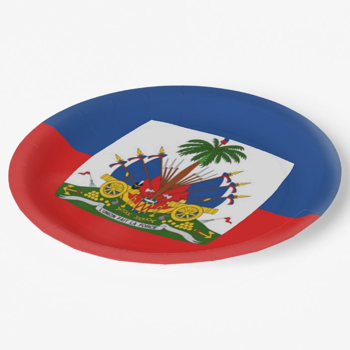 Haiti Haitian Flag Paper Plate | Zazzle.co.uk