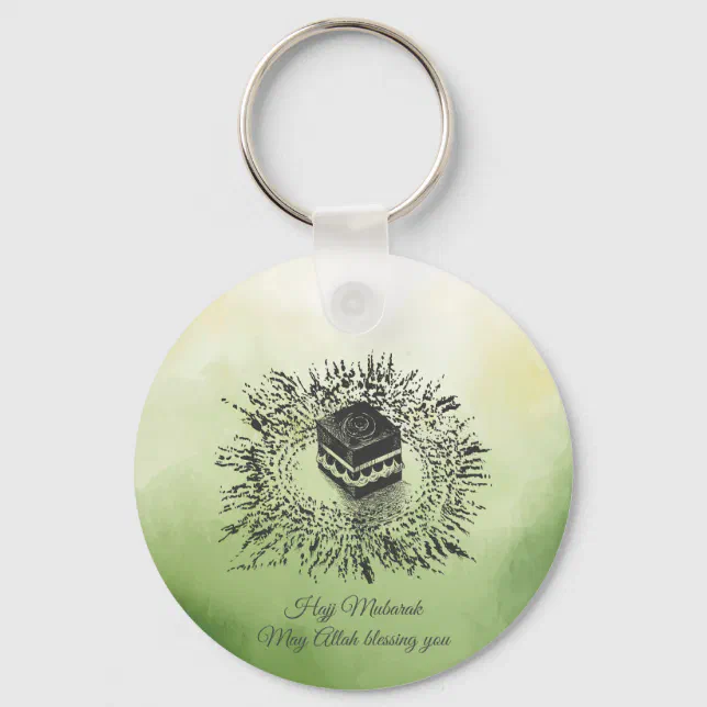 Hajj Mubarak, Holy Kaaba in Mecca Saudi Arabia Key Ring | Zazzle