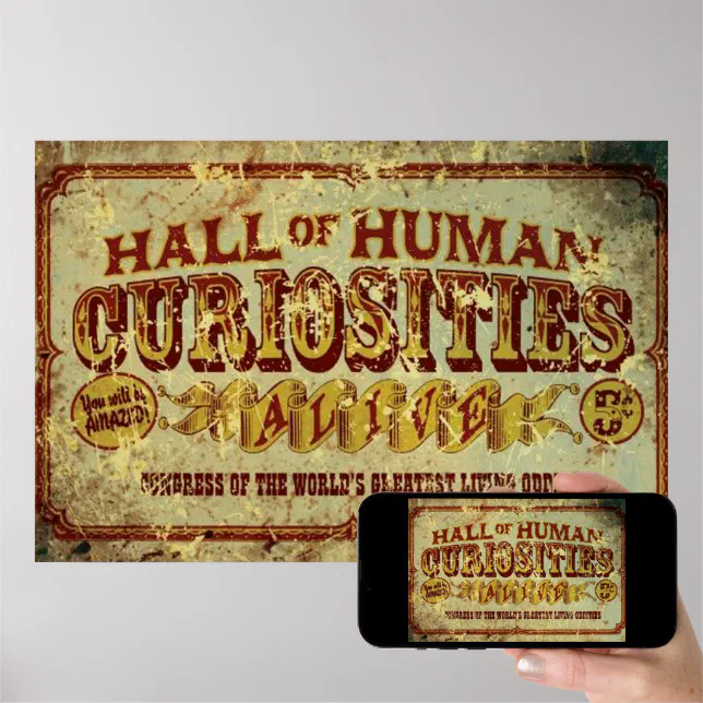Hall of Human Curiosities Poster | Zazzle