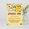 Halloween 1st birthday invitation ghost spooky one | Zazzle
