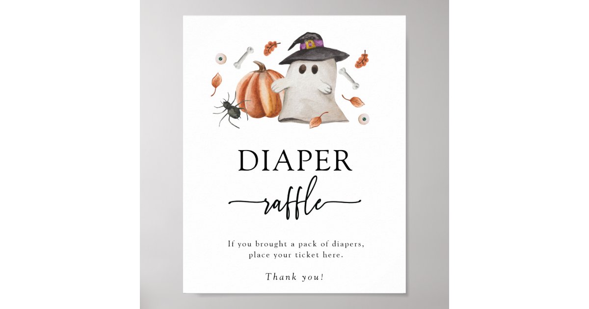 Halloween Diaper Raffle Poster | Zazzle