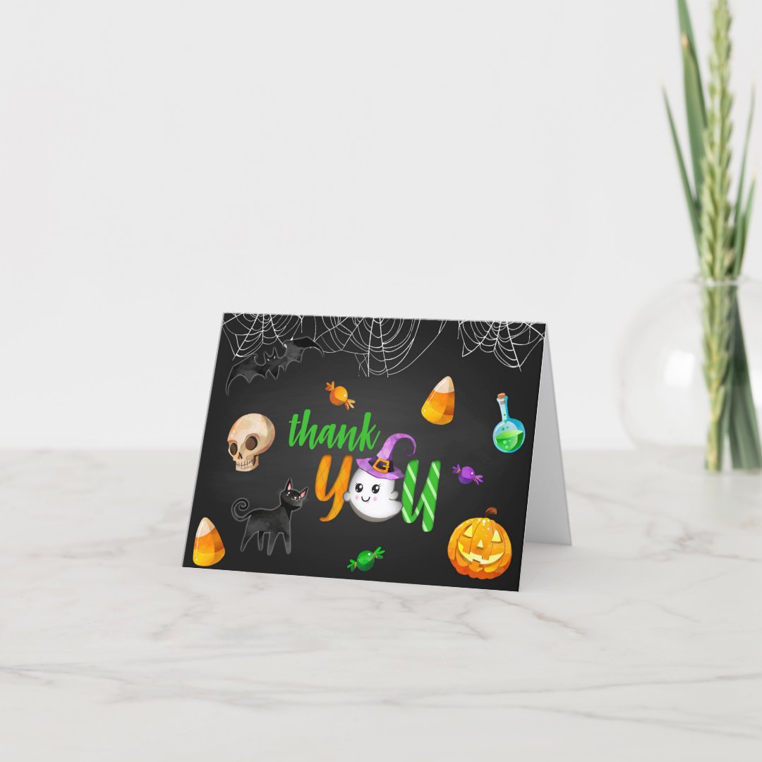 Halloween Ghost Thank You Card | Zazzle