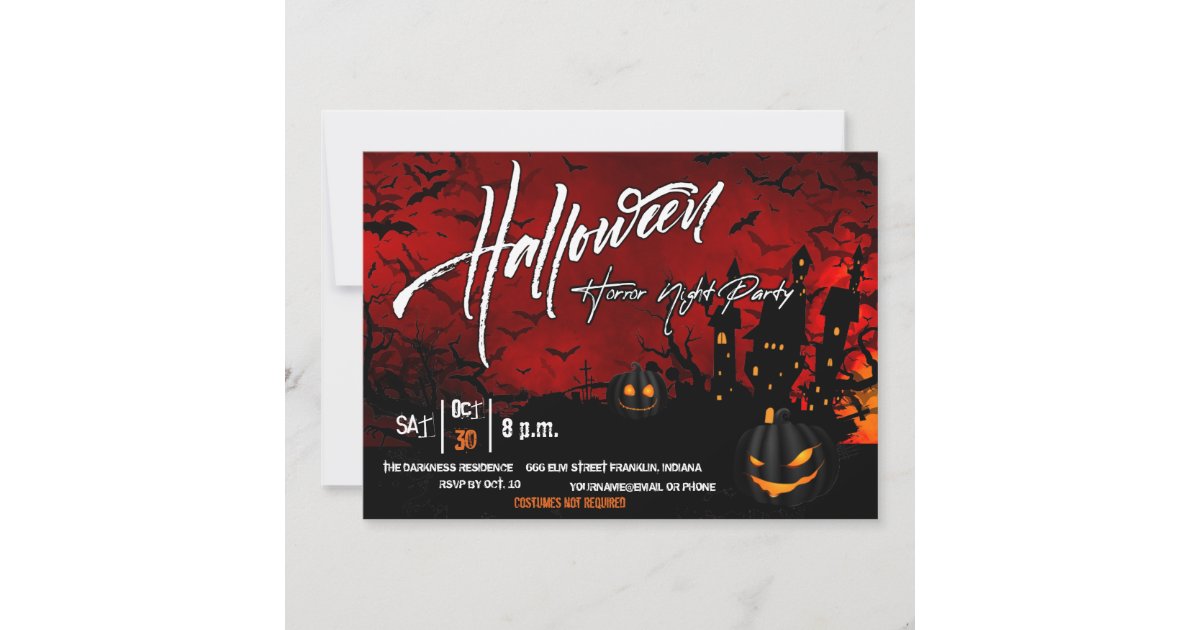 Halloween Horror Nigth Party Invitation | Zazzle