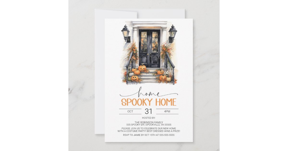 Halloween Housewarming Invitation, New Home Party Invitation | Zazzle