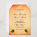 Halloween Orange Weed Ticket Wedding Invitation | Zazzle