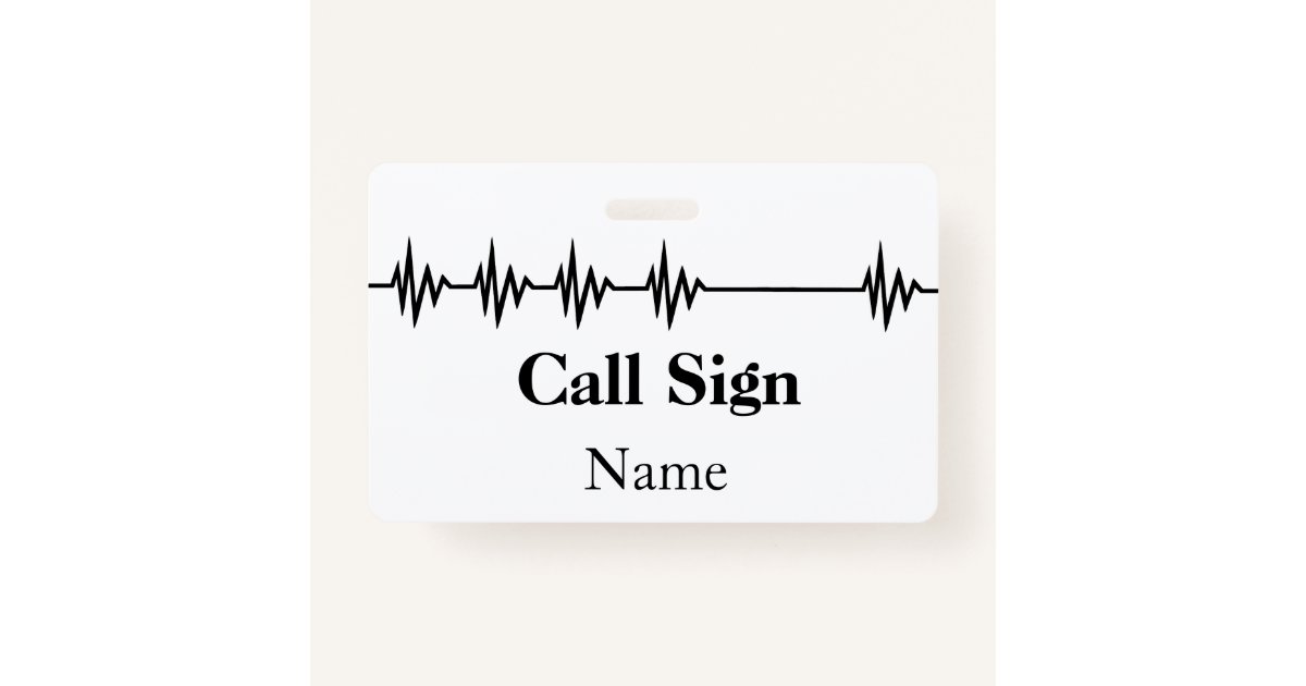 Ham Radio Customise Badge Name Call Sign, etc. ID Badge | Zazzle