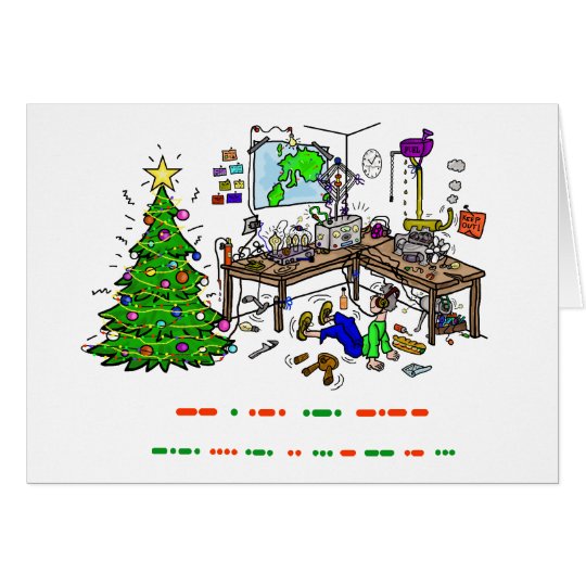 Ham Radio Morse Code Shack Christmas Card | Zazzle.co.uk
