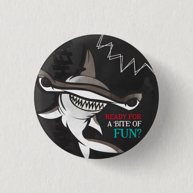 Hammerhead Shark Birthday Party 3 Cm Round Badge | Zazzle