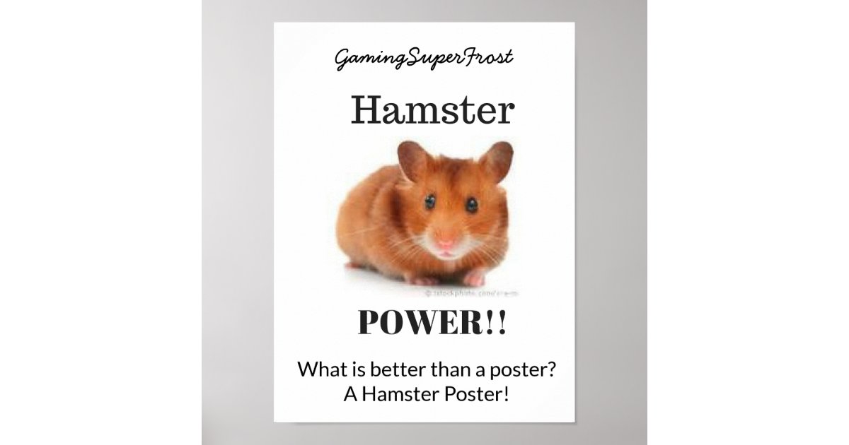 Hamster Power Poster | Zazzle