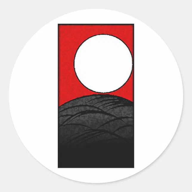 hanafuda japanese card (JAPAN KYOTO) Classic Round Sticker | Zazzle