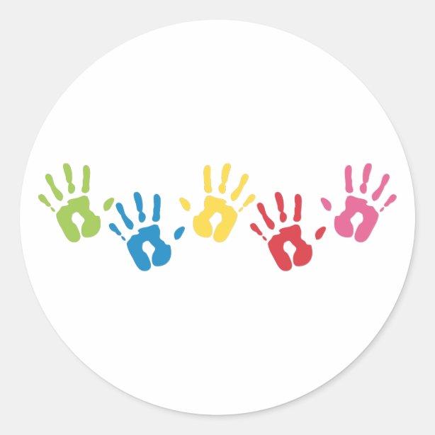 Hand Print Stickers & Labels | Zazzle UK