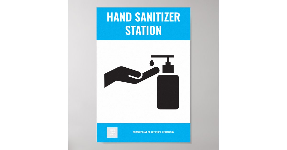 Hand Sanitizer Station Poster | Zazzle