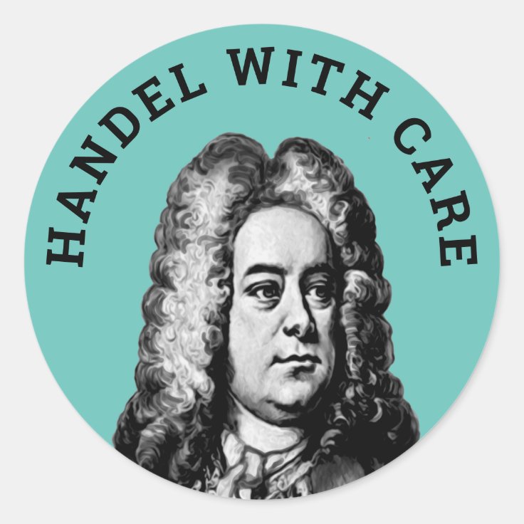 Handel with Care Classic Round Sticker | Zazzle