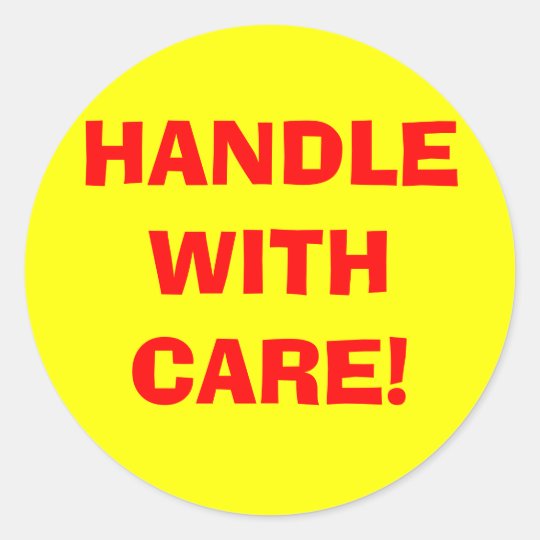 Handle With Care Stickers | Zazzle.co.uk