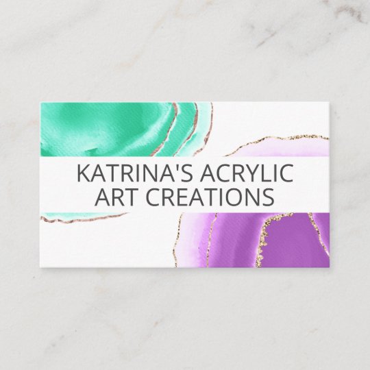 Handmade Acrylic Resin Art Decor Business Card | Zazzle.co.uk