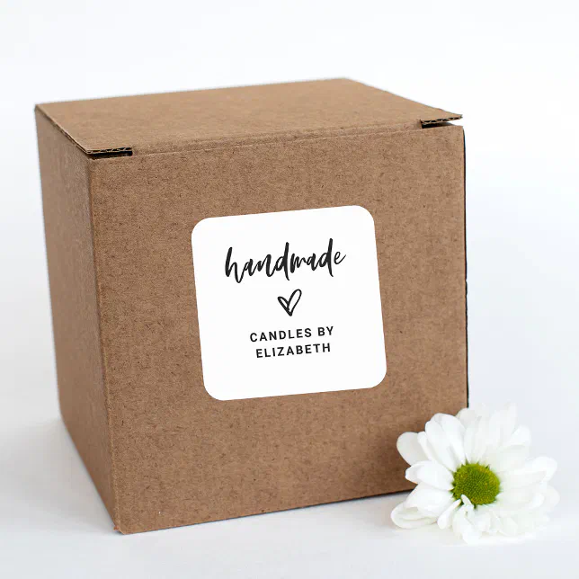 Handmade | Casual Script Packaging Product Label | Zazzle