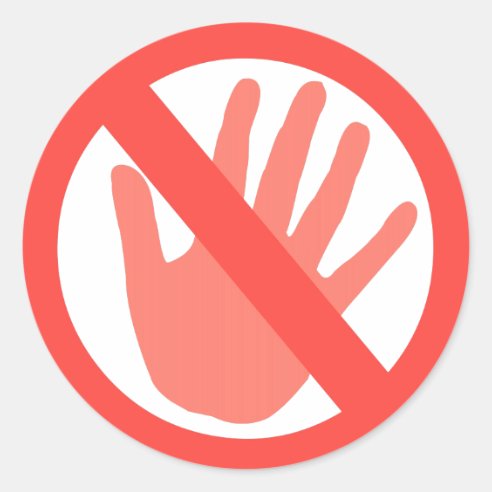 Hands Off Stickers & Labels | Zazzle UK