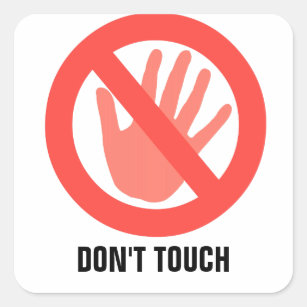 Do Not Touch Stickers & Labels | Zazzle UK