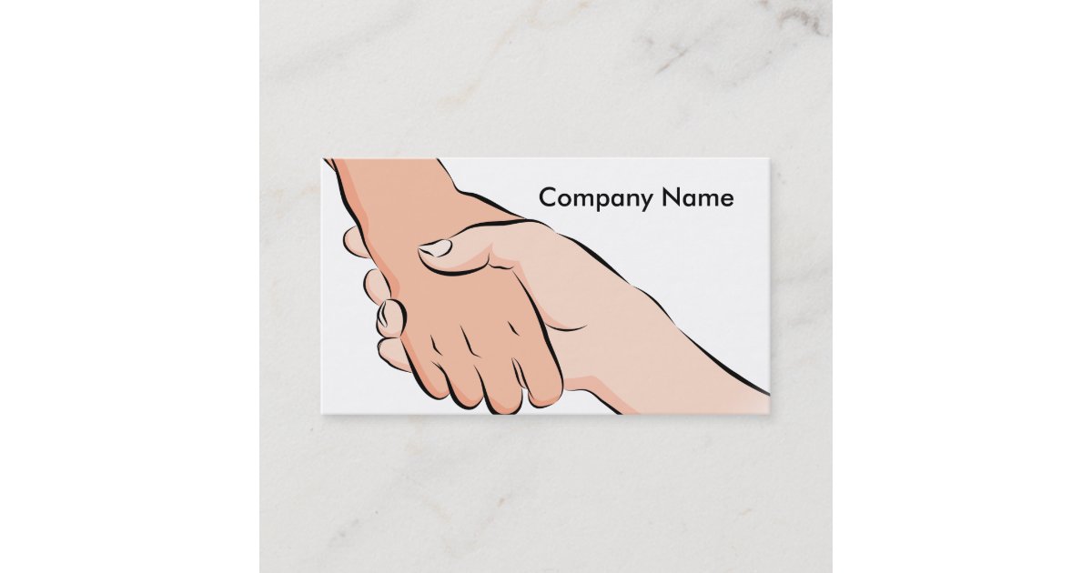 Handshake Hands Business Card | Zazzle