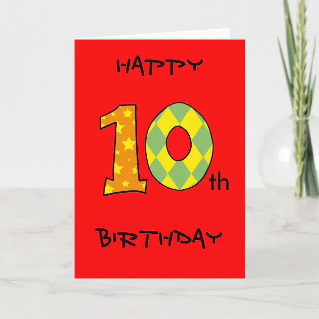 Happy 10th Birthday Card | Zazzle