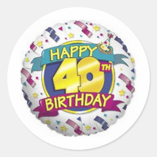 Happy 40th Birthday Stickers | Zazzle.co.uk