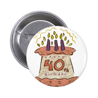40th Birthday Badges and 40th Birthday Pins | Zazzle.co.uk