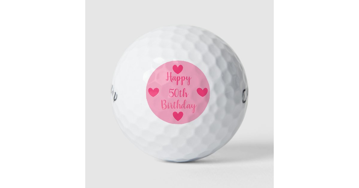 Happy 50th birthday golf balls | Zazzle