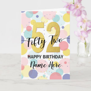 52 Year Old Birthday Cards | Zazzle UK