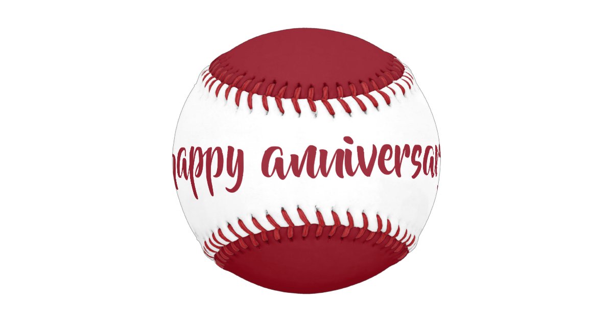 happy anniversary baseball by dalDesignNZ | Zazzle