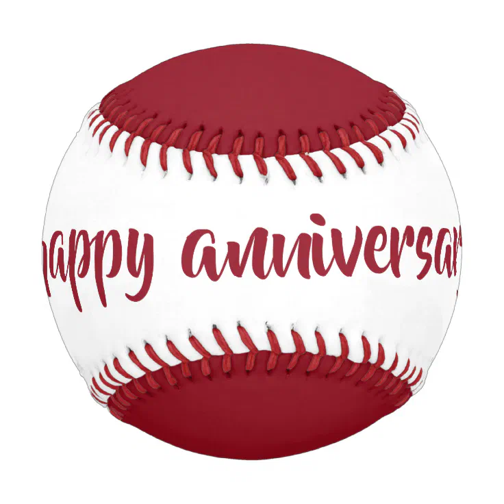 happy anniversary baseball by dalDesignNZ | Zazzle