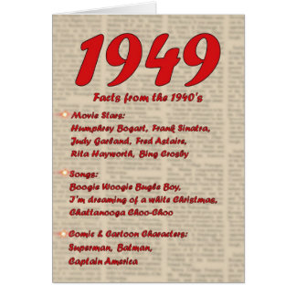 1949 Birthday Cards & Invitations | Zazzle.co.uk