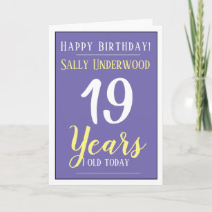 19 Year Old Birthday Cards | Zazzle UK