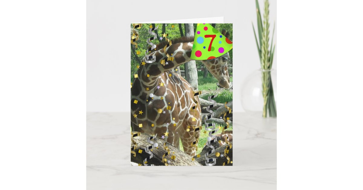 Happy Birthday 7 Year Old Card | Zazzle