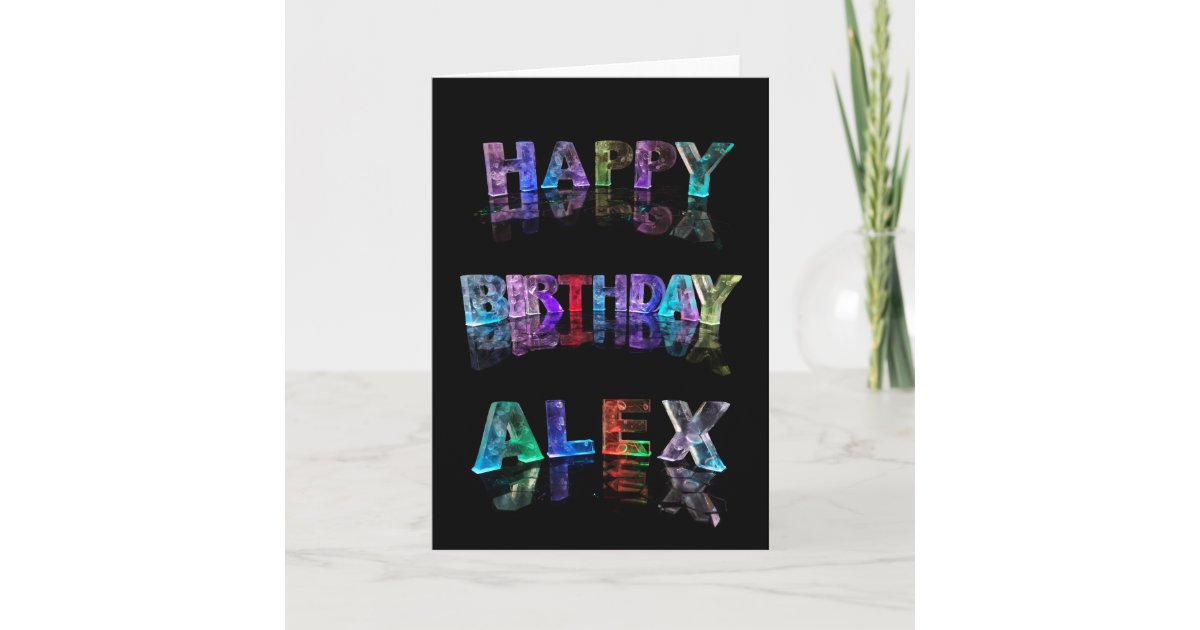 Happy Birthday Alex Card | Zazzle.co.uk