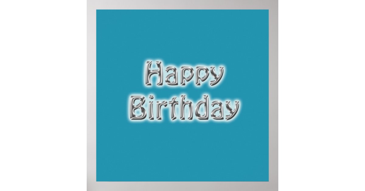 Happy Birthday Autograph Poster | Zazzle