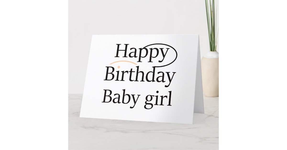 happy birthday babay girl thank you card | Zazzle