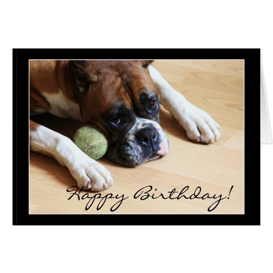 Happy Birthday Boxer Dog Greeting Card | Zazzle