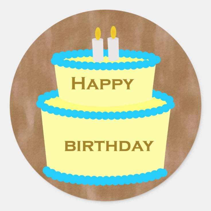 Happy Birthday Cake Stickers | Zazzle