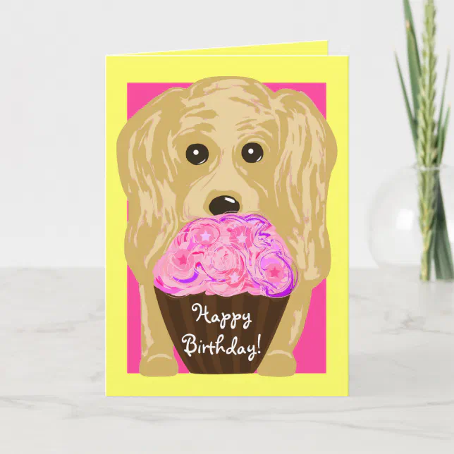 Happy Birthday! Cocker Spaniel Art Card | Zazzle