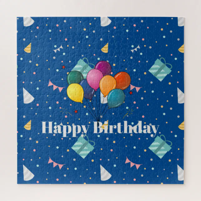 Happy Birthday colourful celebration Jigsaw Puzzle | Zazzle