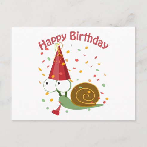 Snail Birthday Cards | Zazzle UK